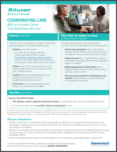 GPA & MPA | RITUXAN® (rituximab) Infusion Steps & Resources