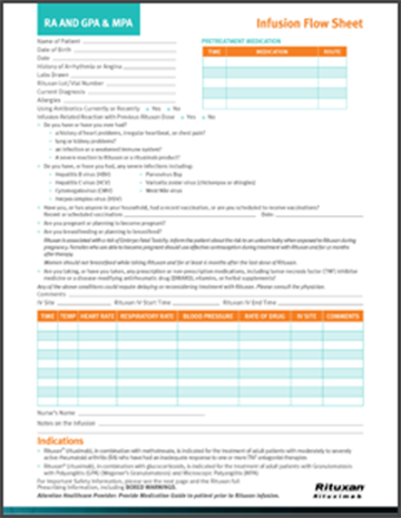 GPA & MPA | RITUXAN® (rituximab) Infusion Steps & Resources
