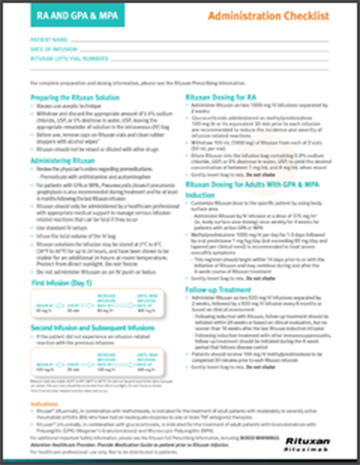 RA | RITUXAN® (rituximab) Infusion Steps & Resources